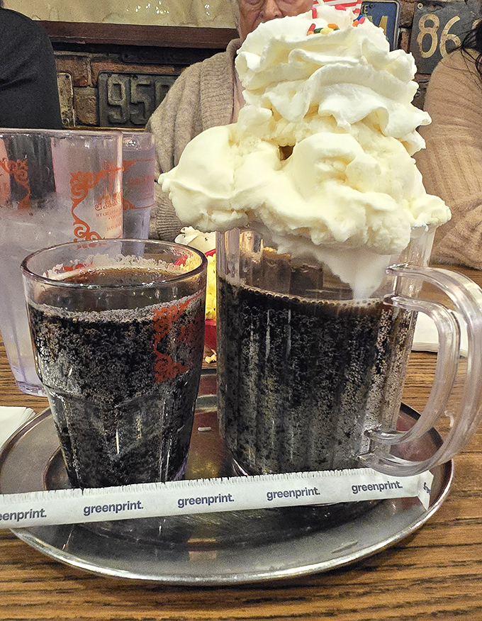 Root beer floats that defy gravity—where the ice cream rises to meet the occasion and the whipped cream reaches for the stars.