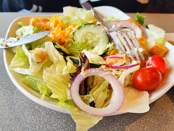 A garden-fresh salad that doesn't apologize for being healthy—it's too busy showing off its vibrant colors and crisp textures.