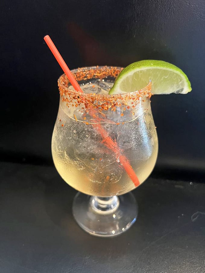 Even the cocktails get the Italian treatment—this spicy margarita with its chili-salt rim is what happens when Tijuana meets Tuscany in a glass.