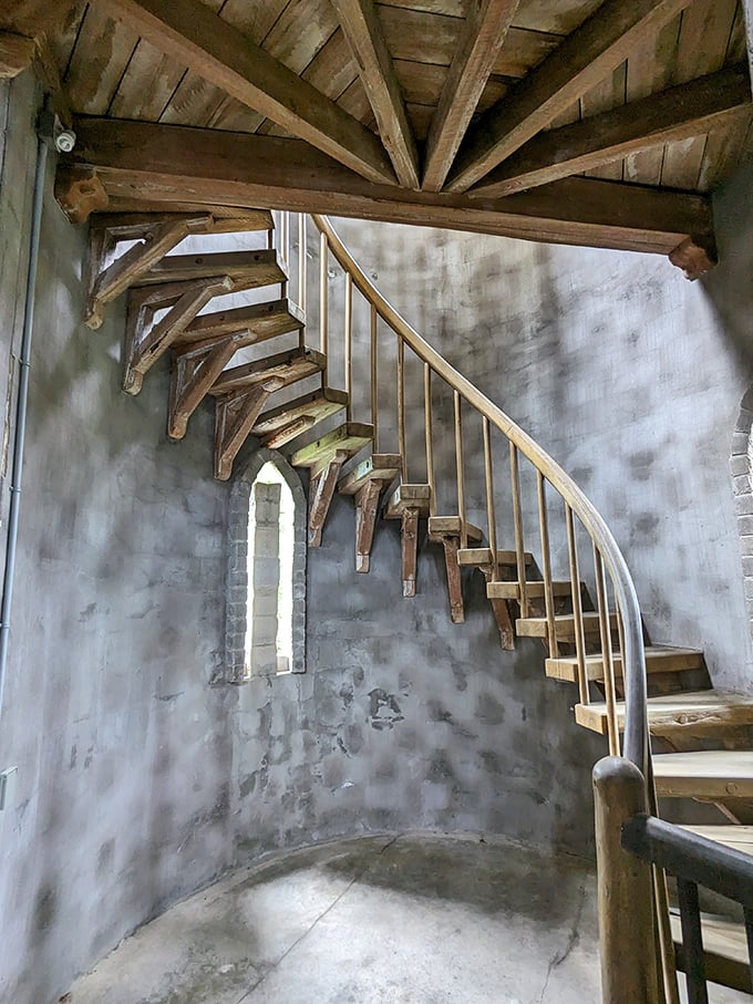 This spiral staircase wouldn't be out of place in Game of Thrones. Just watch your step—no medieval health insurance here!