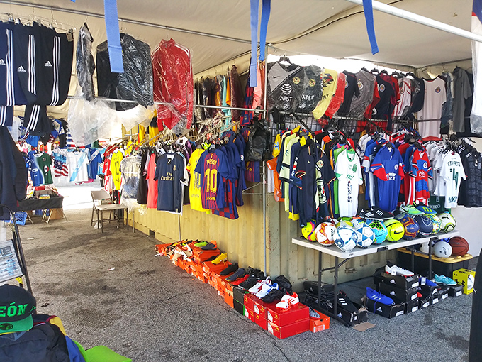 Soccer jerseys from around the world create a United Nations of sports fandom. Find your team colors or discover new international allegiances.
