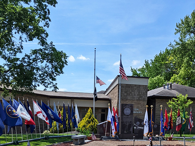 Staunton Public Library: More flags than the United Nations and more stories than Hollywood—this unassuming building houses worlds waiting to be discovered.