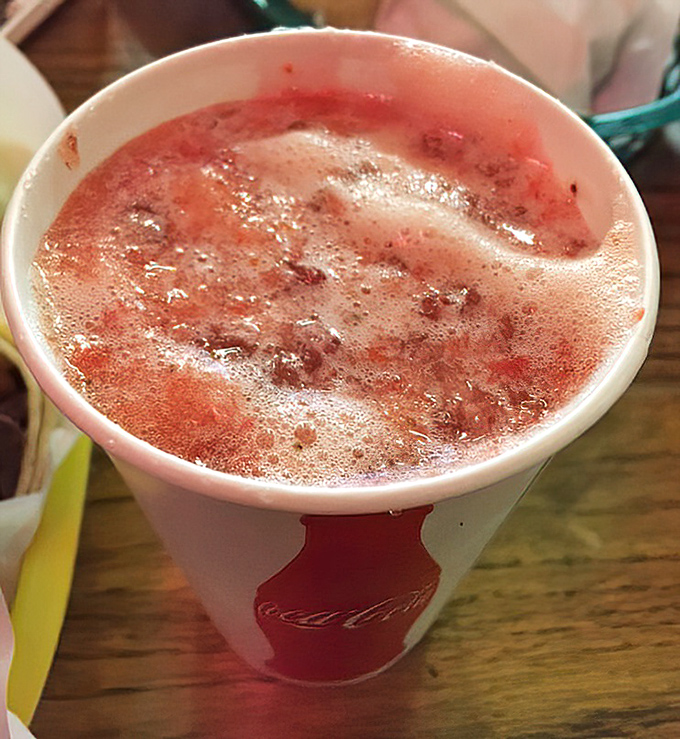 This strawberry agua fresca isn't just a drink—it's San Francisco summer in a cup, the perfect cool counterpoint to spice-laden bites.