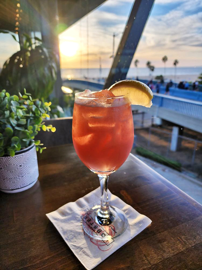 This sunset-hued cocktail isn't just a drink – it's the liquid embodiment of a Santa Monica afternoon, complete with ocean breeze and vitamin C.