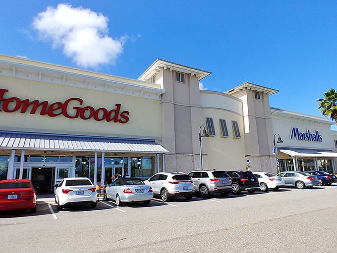 The retail therapy trifecta: HomeGoods, Marshalls, and Florida's perfect shopping weather—where impulse buys practically justify themselves.