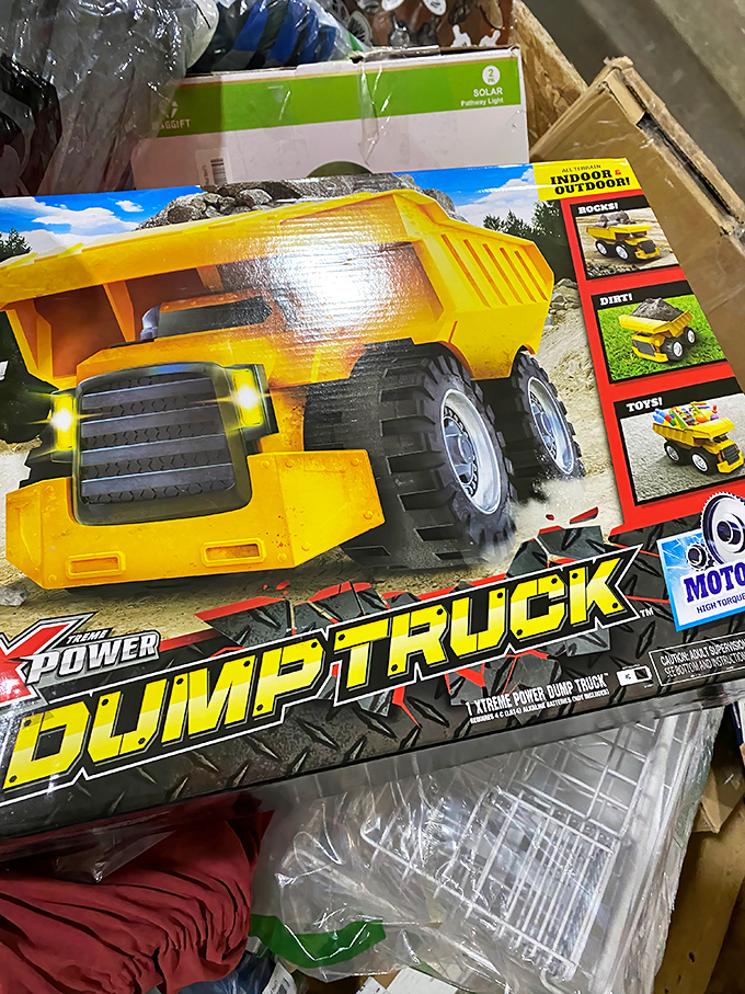 Childhood joy at clearance prices! This mighty dump truck promises outdoor adventures and sandbox construction projects without demolishing parents' savings.