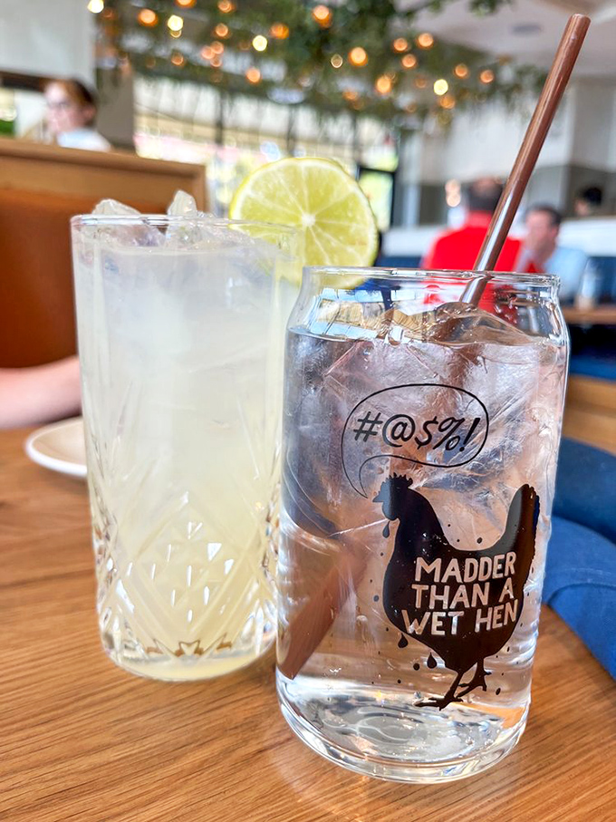 Their signature drinks come with a side of personality. "Madder Than A Wet Hen" isn't just clever marketing—it's the promise of a good time in a glass.