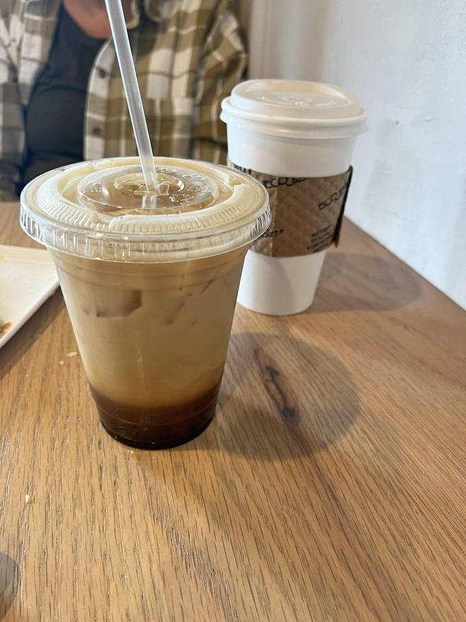 Coffee that's worth getting out of bed for. The layered iced latte promises to deliver caffeine with style rather than just necessity.