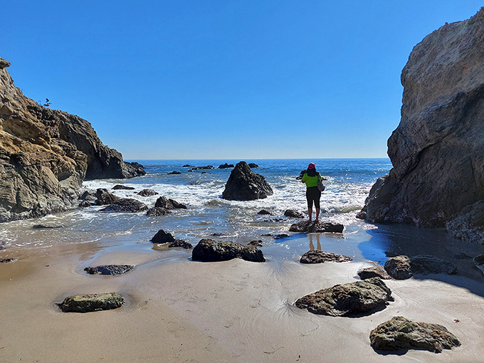 That magical spot where you can stand between two worlds—one foot in the ocean, one on land, both in absolute awe.