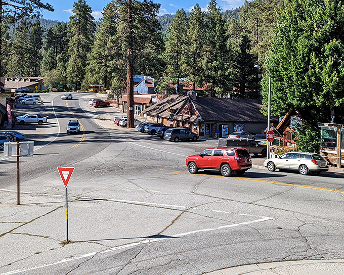 Idyllwild's main drag offers a perfect blend of rustic charm and modern convenience, where every storefront tells a different mountain tale.