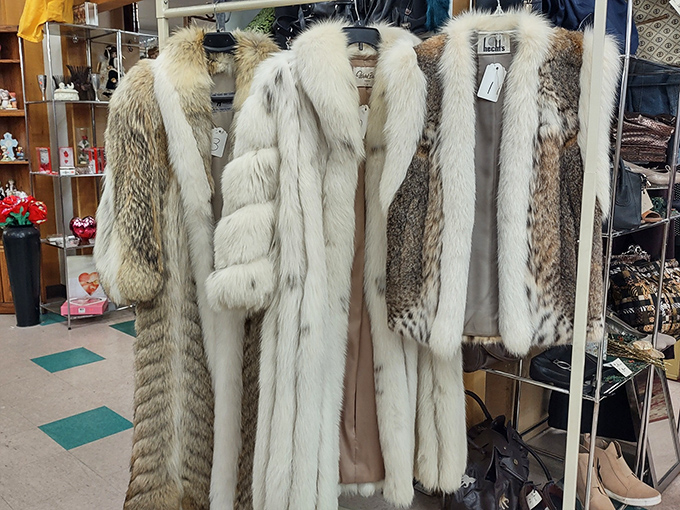 The fur coat collection – relics of a bygone era when status was measured in mink and your grandmother was the chicest woman in the room.