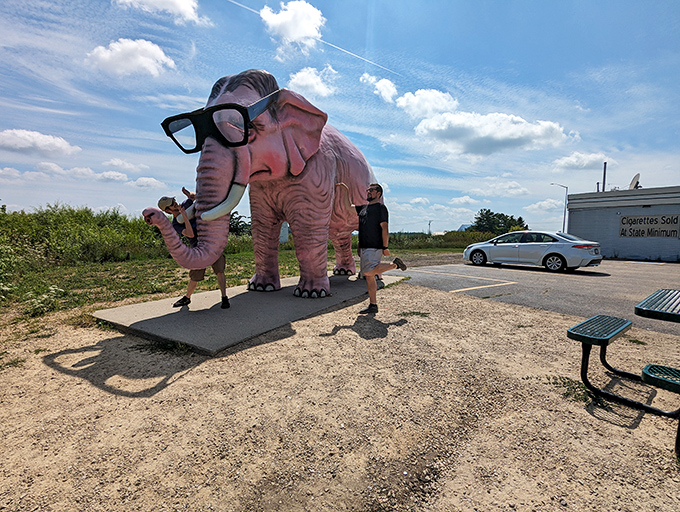 Making memories that last longer than the gas in your tank. Visitors have been striking poses here for generations.