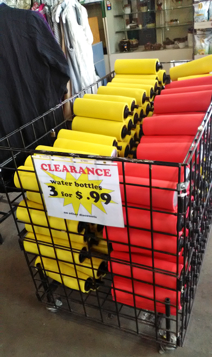 A rainbow of hydration options at clearance prices. These water bottles have stories to tell—and thirst to quench.
