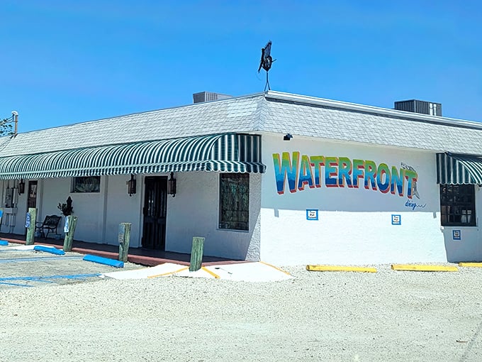 The Waterfront's straightforward name tells you exactly what you're getting—no pretense, just honest food with million-dollar views.