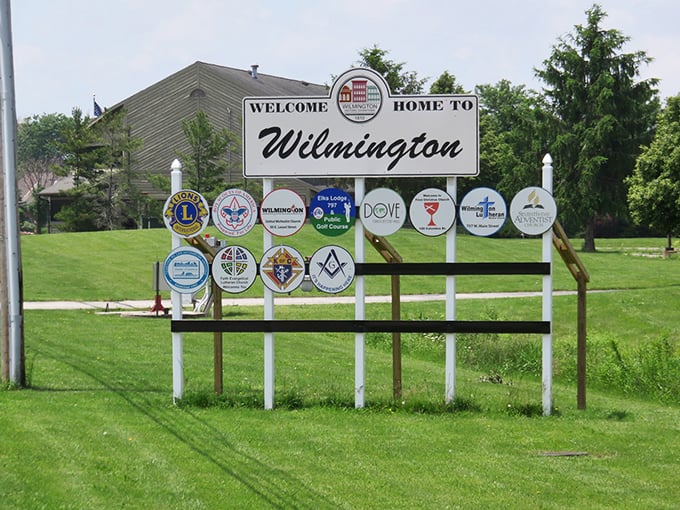 The welcome sign says it all—Wilmington isn't just a dot on the map, it's a community of organizations and people who take pride in their hometown connections.