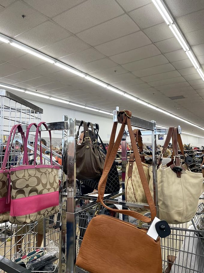 Designer handbags in their second chapter of life – that Coach pattern brings back memories of '90s shopping sprees at a fraction of original prices.