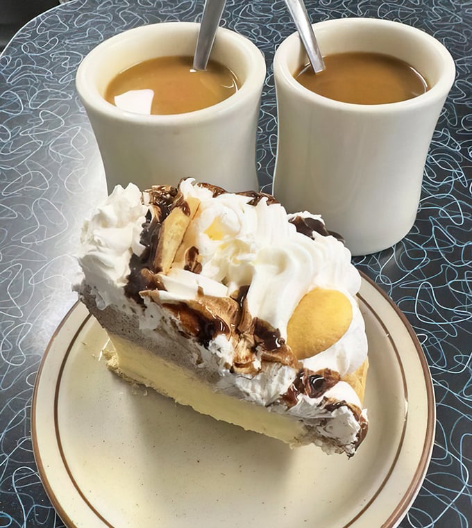 Coffee and banana cream pie—the dynamic duo that's gotten more Ohioans through tough days than any superhero ever could.