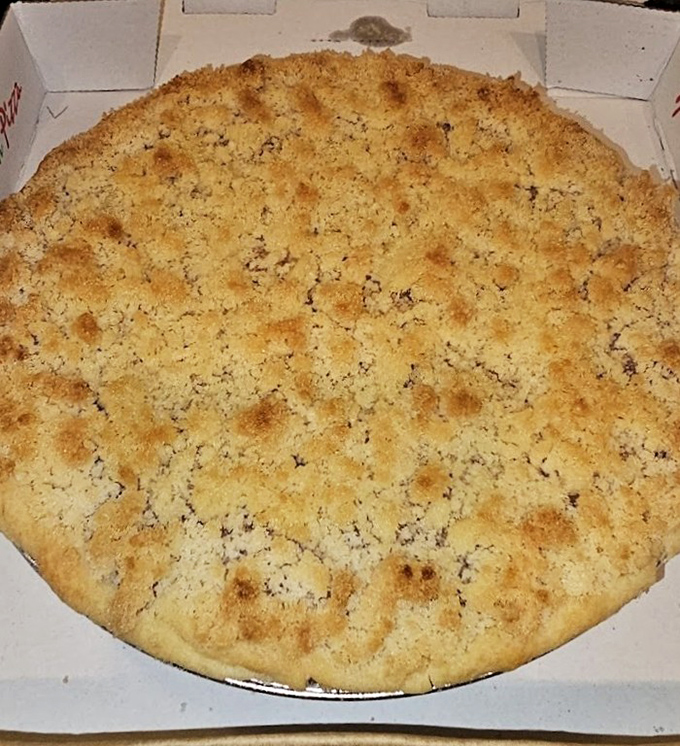 Simple brown box, extraordinary contents. Like finding out your mild-mannered neighbor is secretly a superhero—of pie.
