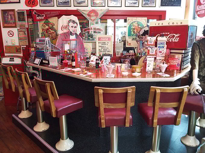 The classic bar setup evokes memories of neighborhood hangouts where everyone knew your name perfectly.