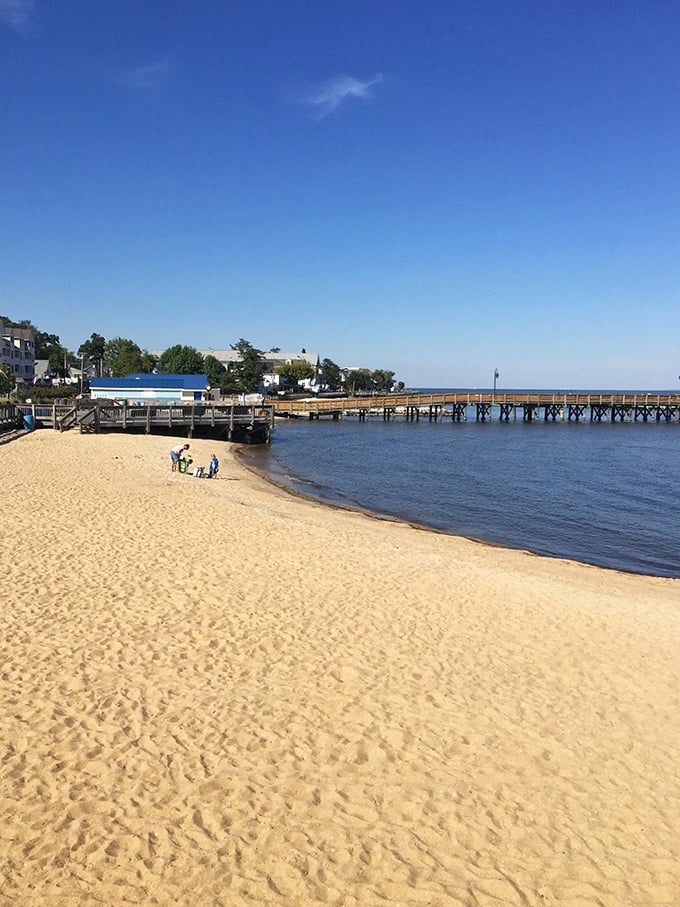 The kind of beach that doesn't need to show off – just clean sand, gentle waves, and enough space to spread out without hearing your neighbor's playlist.