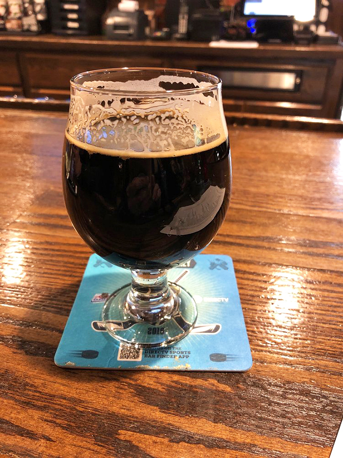 A dark, rich stout waits patiently to help wash down that mountain of burger, like a loyal friend who knows exactly what you need.