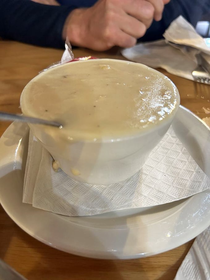 This isn't just clam chowder—it's a creamy hug in a bowl that makes you wonder why anyone would ever eat soup any other way.