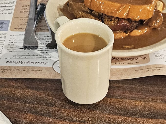 That coffee mug doesn't need fancy latte art—it contains the fuel that's powered Amish workdays for generations. Simple, strong, and exactly what you need.
