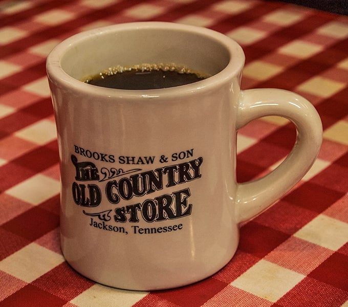 Even the coffee mugs tell a story here. That first morning sip comes with a side of Tennessee heritage.