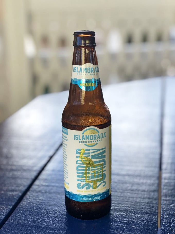 An Islamorada Sandbar Sunday beer—because nothing complements fresh seafood like a local brew with a view.