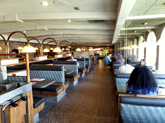 Empty booths waiting for their next story. Every diner table has heard first dates, family celebrations, and "let's grab breakfast" peace treaties.