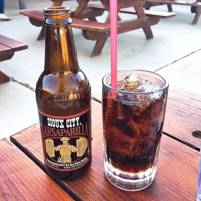 Sioux City Sarsaparilla – because sometimes you need a cowboy soda that tastes like the frontier and pairs perfectly with beef that's been kissed by fire.