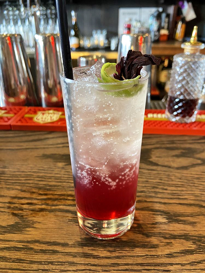 Even the drinks at ZZQ get the Texas treatment – this crimson beauty is the perfect companion for a barbecue marathon.