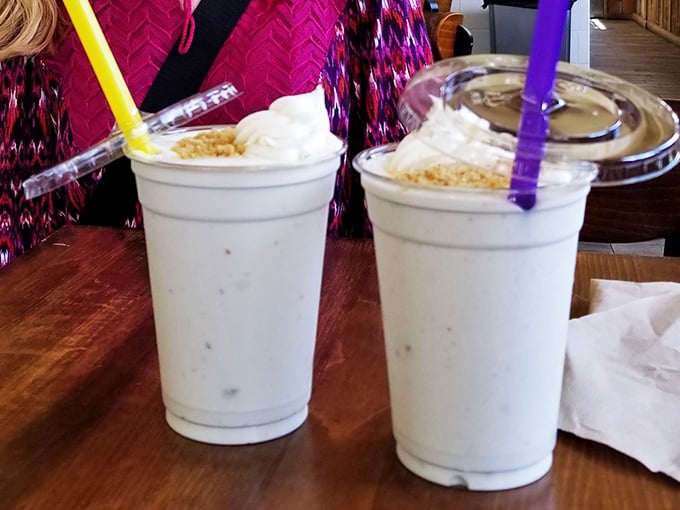 These key lime pie milkshakes prove that drinking your dessert isn't just acceptable – it's practically mandatory in the Florida heat.