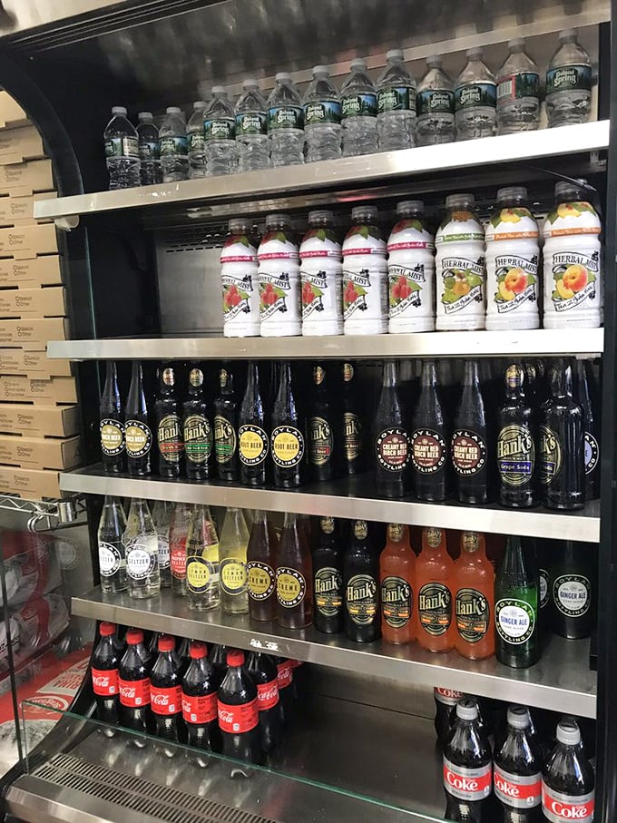 The beverage case – where decisions about your sandwich's liquid companion can be as difficult as choosing between favorite children.