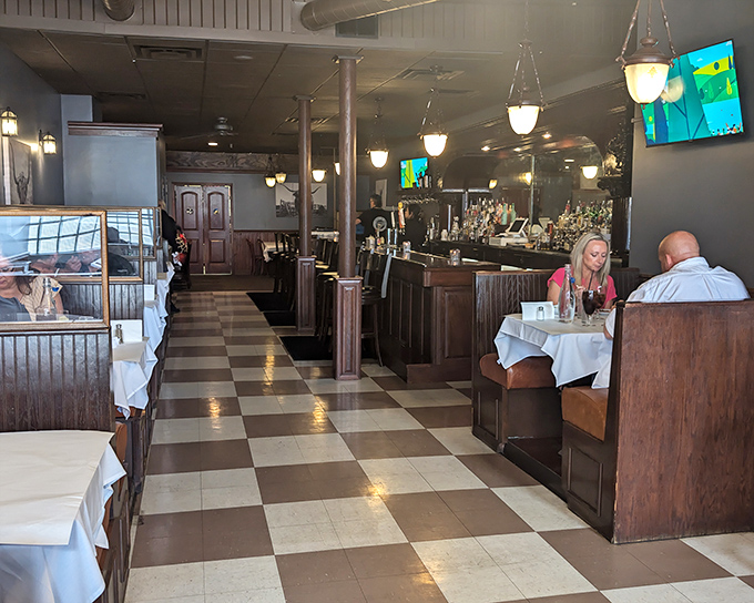The dining room strikes that perfect balance – elegant enough for anniversary dinners, comfortable enough that you won't feel underdressed in jeans.