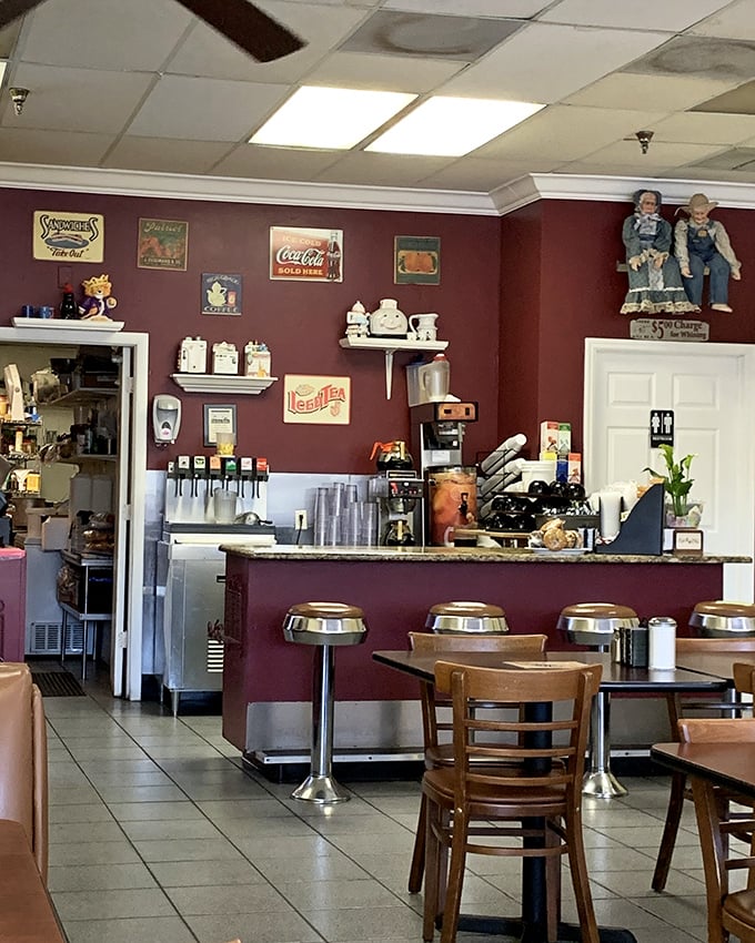 Where the magic happens – a diner counter that's seen more stories than a library.