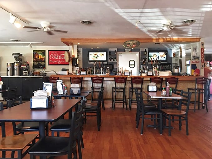 The dining room strikes that perfect balance between "nice enough for a date" and "casual enough to lick your fingers without judgment."