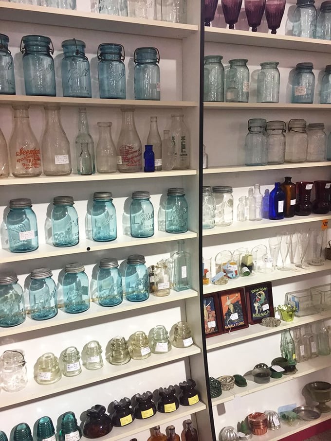 Blue Ball jars lined up like soldiers, ready to preserve not just food but the memories of kitchens past.
