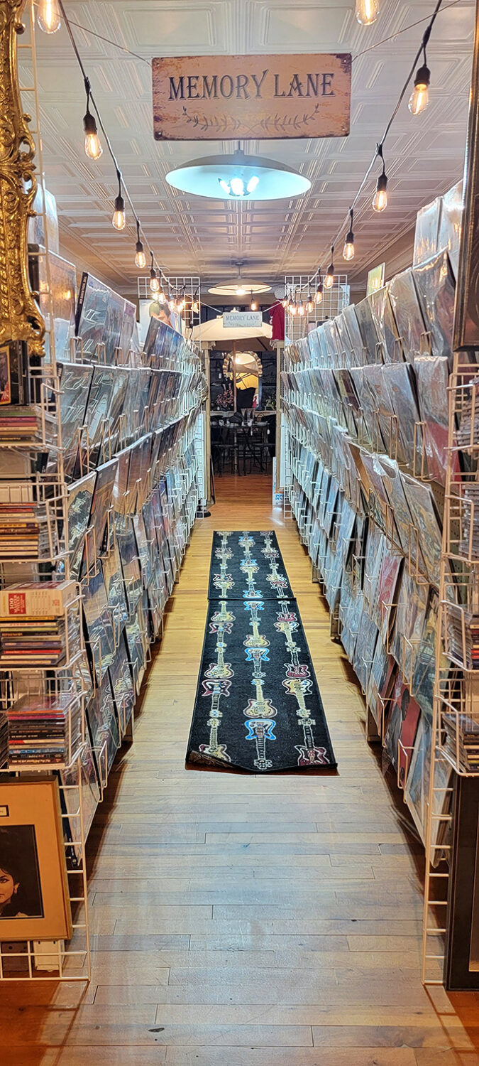"Memory Lane" isn't just a cute sign—it's truth in advertising for this corridor lined with artwork that someone once loved enough to frame.