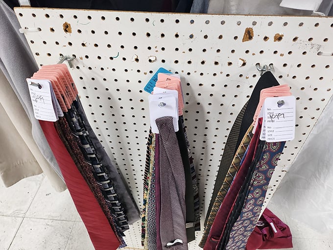Neckties with personality—because sometimes your Zoom meeting needs a splash of 1990s geometric enthusiasm.