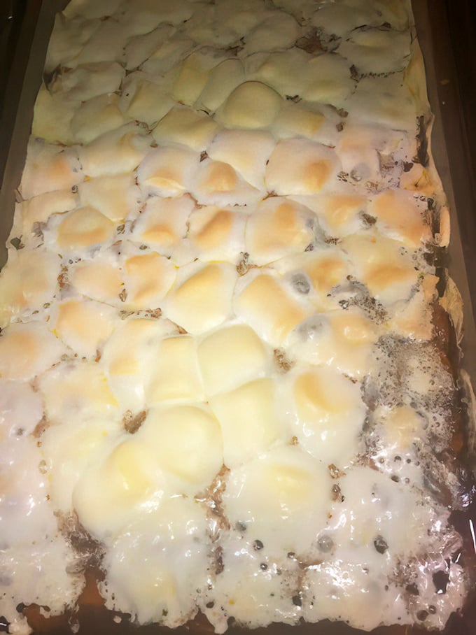This isn’t just s’mores – it's a bubbling masterpiece of comfort that makes you question why anyone bothers with fancy food.