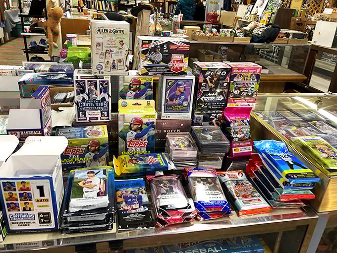 Baseball card heaven for collectors young and old. Each pack holds the possibility of finding that rookie card you've been hunting for decades.