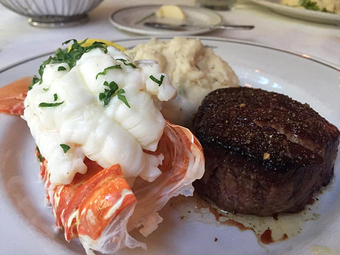 The ultimate compromise for those in culinary custody battles—surf and turf that proves land and sea can coexist in delicious harmony.