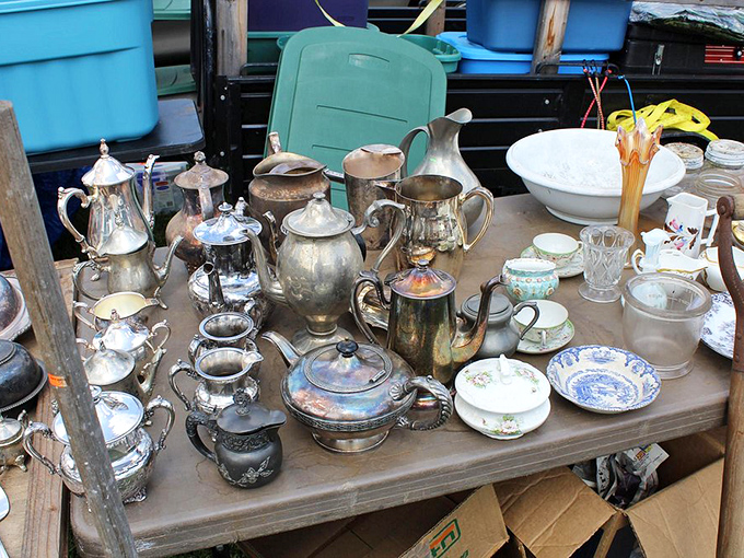 Silver teapots and delicate china that could star in their own period drama. Downton Abbey called—they'd like their tea service back.