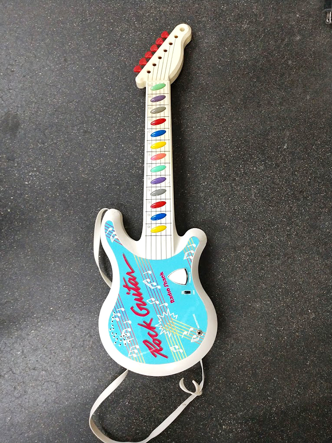 This toy guitar might not make your kid the next Eddie Van Halen, but it's guaranteed to be louder than you're prepared for.
