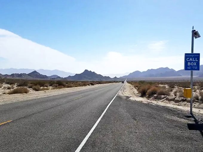 Route 62's desert landscape: where "next services 100 miles" isn't a warning—it's a promise of adventure.