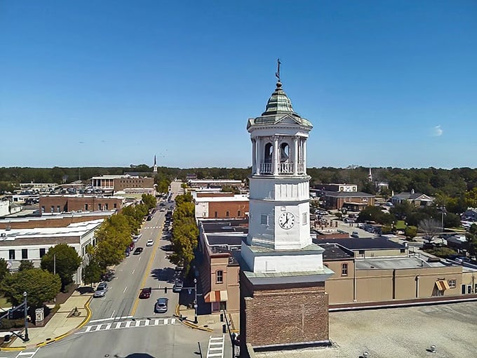 Camden's iconic clock tower watches over a downtown where time slows down but your retirement savings don't disappear.