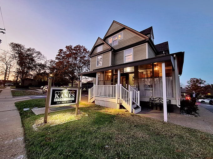 Citizen Kane's Victorian charm by day – a historic home transformed into a temple of perfectly aged beef.