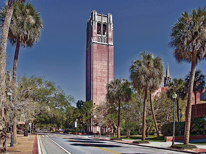 Gainesville's iconic Century Tower stands tall over a university town where culture abounds and costs don't. Education never gets old.