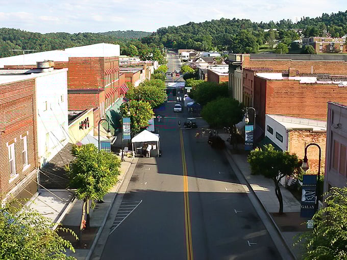 Galax's tree-lined streets burst with autumn color. Fall in the Blue Ridge means postcard-worthy views on your daily coffee run.